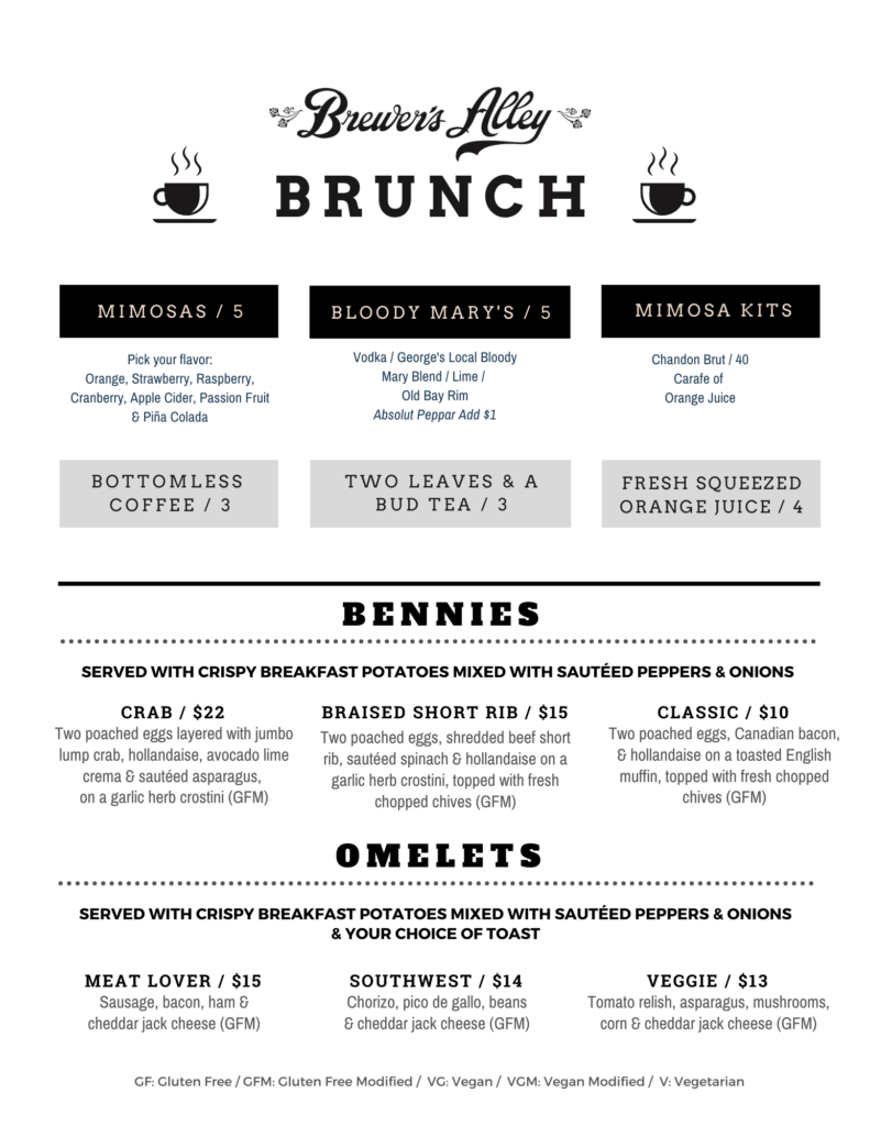 10/24 Burger Monday Specials - Brewer's Alley